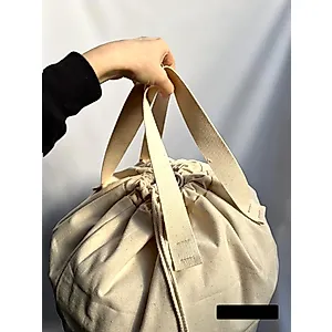 SET of 2-100% Cotton Laundry Bags Extra Large Heavy Duty, Canvas Laundry Bag with 2 Handles and Drawstring, College Laundry Bag, Washable, made in USA.