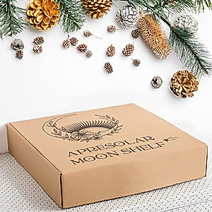 Apresolar Moon Shelf for Crystals - Circle Shelf Wall Decor for Wall and Countertop - Crystal Shelf Display for Stones, Essential Oil, Pendulum - Boho Hanging Moon Shelves, Wiccan Decor (Matte Gold)