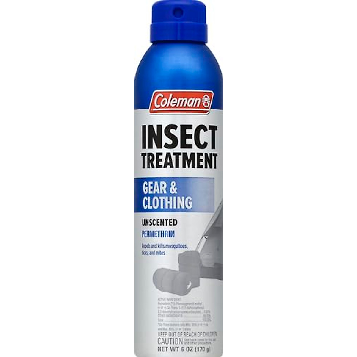 Coleman Insect Treatment Spray - Permethrin Insect Repellent Spray for Gear and Clothing, Protection Against Ticks, Mosquitoes, and Mites, Ideal for Camping, Hiking, and Outdoor Activities, 6oz