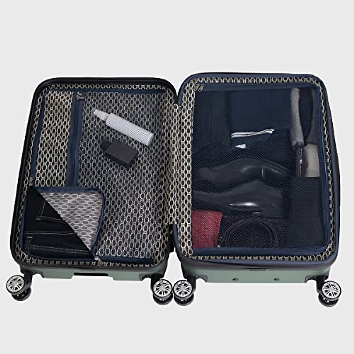 Ben Sherman Derby Spinner Travel Upright Luggage, Cilantro, 20-Inch Carry On