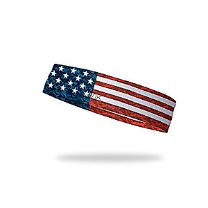 JUNK Brands Honor Baller Head Band, One Size Fits Most, RED/White/Blue