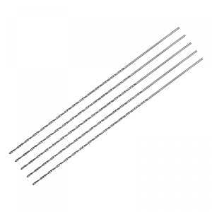uxcell 5 Pcs 1mm Mini Micro Twist Drill Bits, High-Speed Steel Straight Shank Extra Long Drill Bit 100mm for Aluminum Alloy