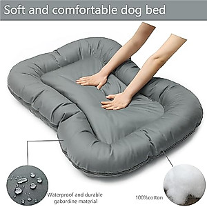 safbuyoon Dog Bed, Dog Crate Mat, Pet Bed Mat for Lage Dog, Non-Slip, Washable, Warm and Soft PP motton Pet Mat for Indoor, Crate, Travel (Large)