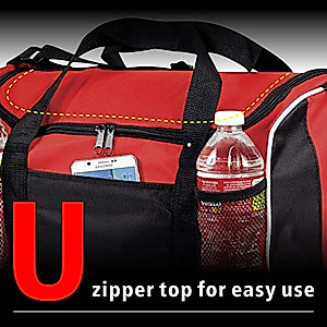 Duffle Bag, 17" BuyAgain Small Travel Carry On Sport Duffel Gym Bag For Men Women Red