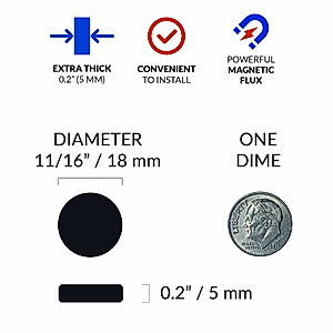 Ceramic Magnets, Round Disk Magnets Craft Magnets, Perfect for DIY, Art Projects or for whiteboards & Fridge Organization (0.7")