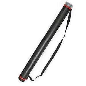 Hang-A-Plan Blueprint, Document, Poster Tube with Carry Strap, Expandable 24" to 39", Hard Plastic