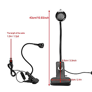 ciciglow UV Lamp,USB 3W LED UV Ultraviolet Phone Glue Curing Lamp,Portable Clamp Flexible 360 ° Desk Lamps with Clip & Switch 3W for Repairing Phones