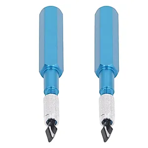 2 Set Floor Skiving Knife Kit 4Pcs HSS Blades Aluminum Alloy Handle Yin Yang Corners PVC Plastic Trimming Floor Edging Welding Tool