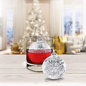 Tovolo Tree & Snow Flake Ornament Ice Molds, Mixed Set of 2, for Making Leak-Free, Slow-Melting Drink Ice for Whiskey, Spirits, Liquor, Cocktails, Soda & More