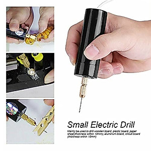 SaiDian 1Pcs Micro Mini Hand Drill Electric Small Grinder Tool Portable USB Electric Drill for Resin Polymer Clay Jewelry Making DIY