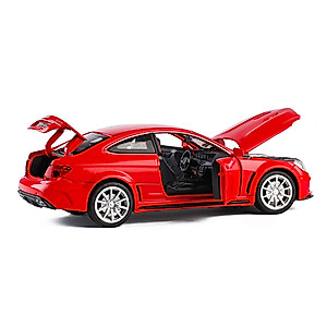 GAOQUN-TOY 1:32 Mercedes-Benz C63 AMG Sedan Children's Adult Simulation Alloy Pull Back Car Model Toy Collection (Color : Red)