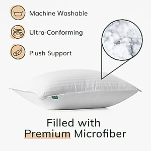 Premium King Size Bed Pillows - Set of 2, 20"x36", Cooling Hotel Quality, Down Alternative, Medium Firm Support, Ideal Gift for Back & Side Sleepers