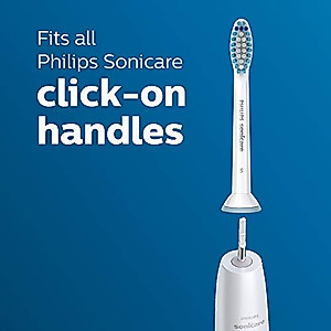 Philips Sonicare Genuine Sensitive Replacement Toothbrush Heads for Sensitive Teeth, 3 Brush Heads, White, HX6053/64