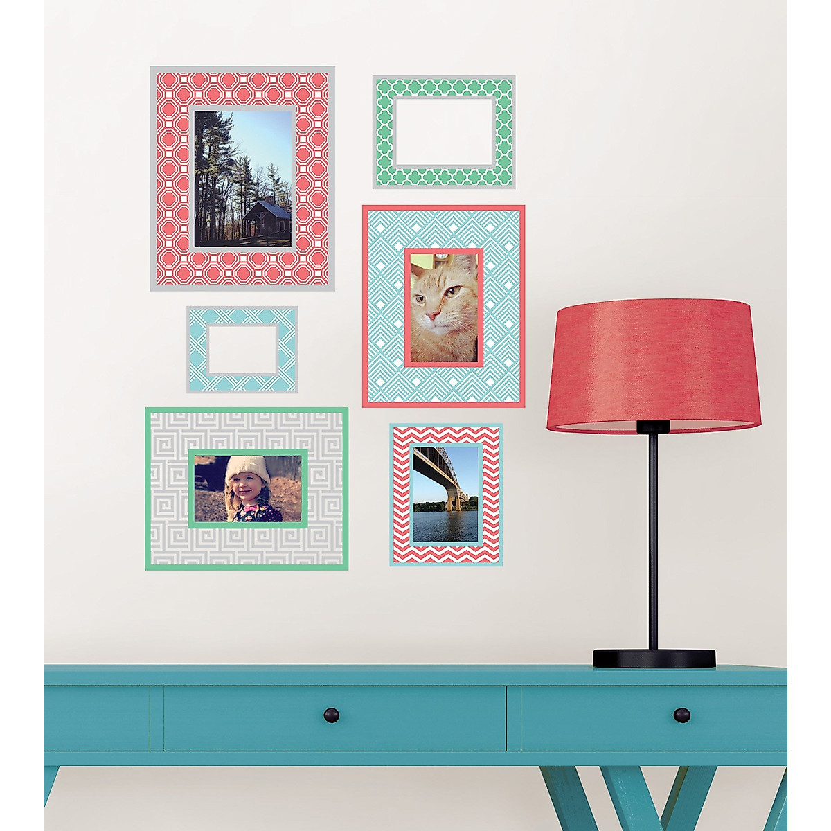 WallPops WPK1595 Geo Color Frame Wall Art Kit, Multicolor