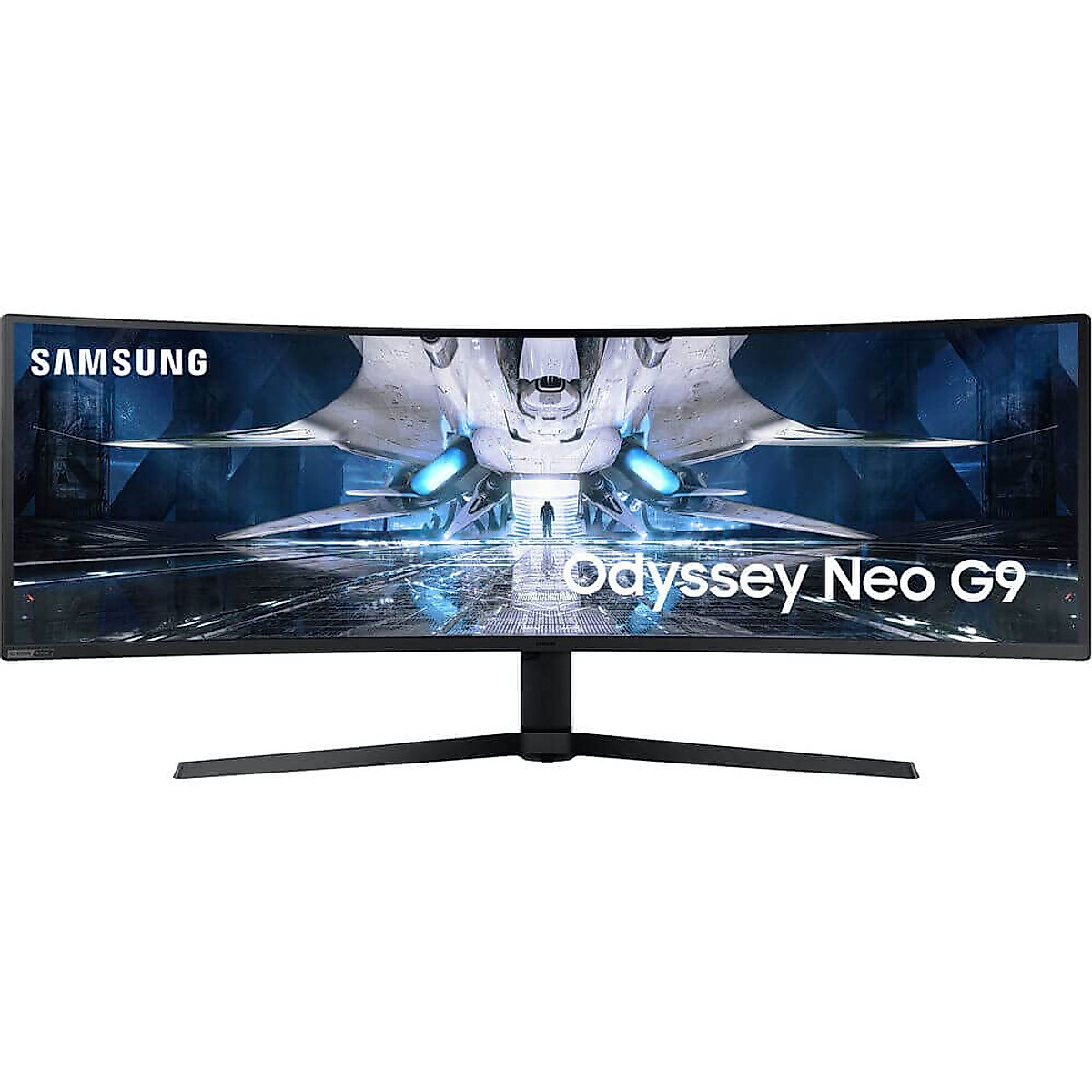 SAMSUNG 49" Odyssey Neo G9 Series G95NA 4K UHD Curved Gaming Monitor, 240Hz, 1ms, Mini LED Display, G-Sync and FreeSync Premium Pro, LS49AG952NNXZA, White & Black