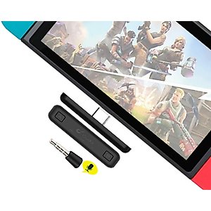 Gulikit Switch Bluetooth Adapter ,5.0 Wireless Audio Transmitter w/aptX Low Latency ,Game Voice Chat,AirPods Bluetooth Headphone Speakers Headset for Nintendo Switch & Switch Lite, PS5 PS4 PC,Black