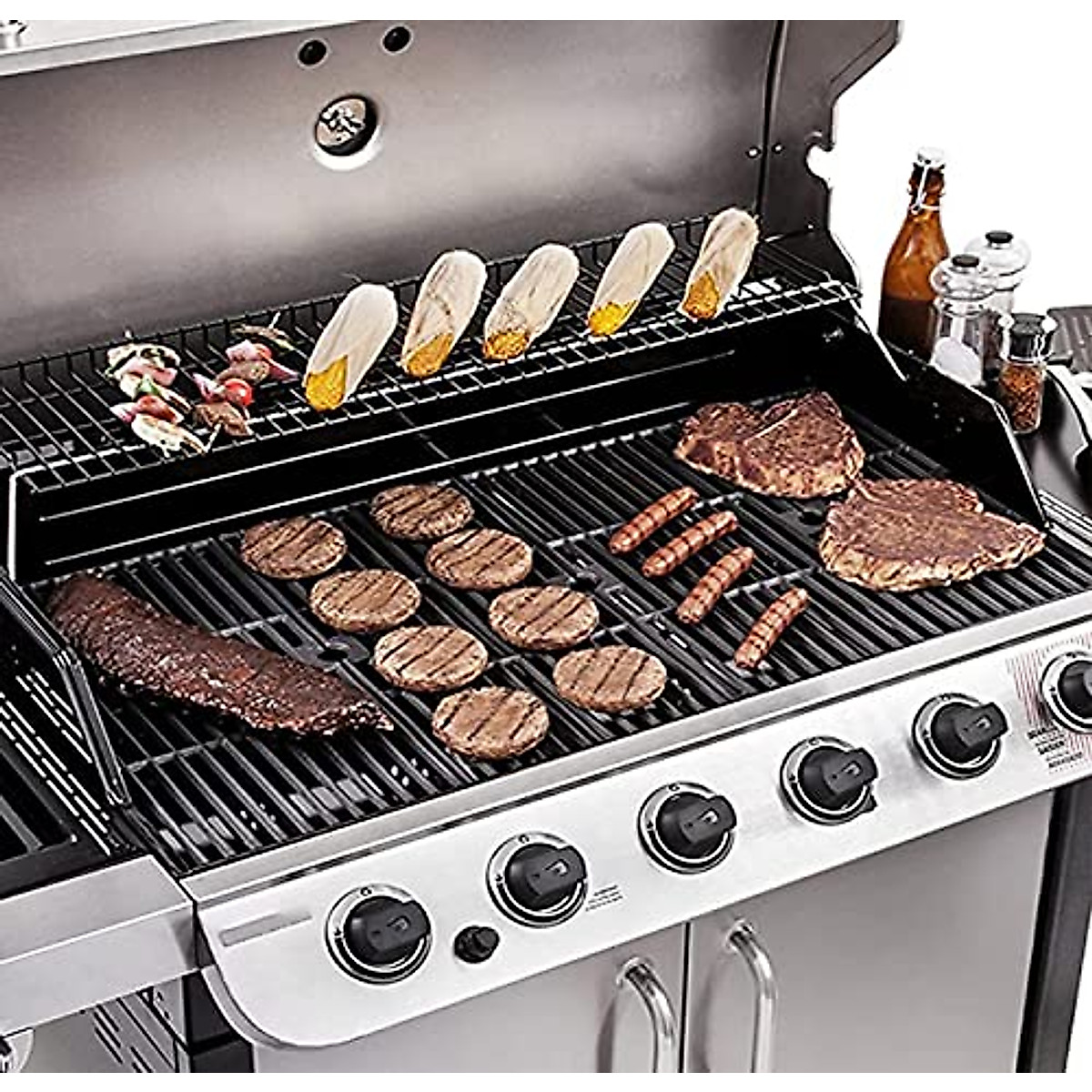 Shengyongh CC475 (3-Pack) 18 Inch Matte cast Iron Grates Replacement for Charbroil Performance 4 Burner 463376018P2, 463376117, 463377117, 463673617, 463377017, 463347017