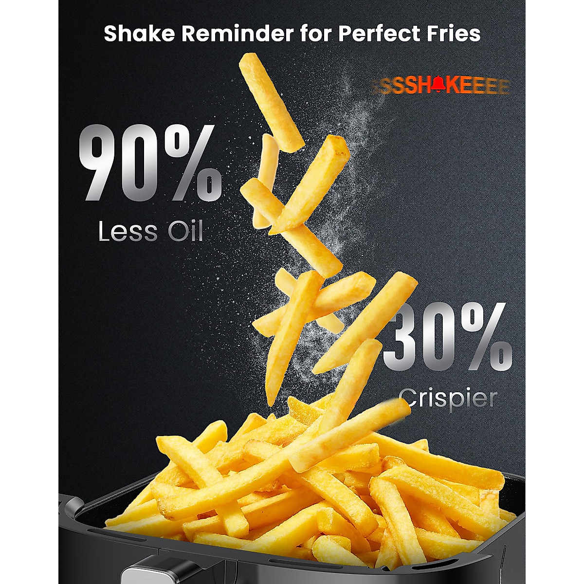 Nuwave Brio Plus Air Fryer 8 Qt, New & Improved, PFAS-FREE, 7 Digital One-Touch Cook Functions that AIR FRY, BAKE, ROAST, DEHYDRATE, TOAST, REHEAT, PREHEAT, 150 Presets, 50°F~400°F, 700/1500/1800W