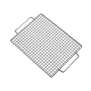 CAMPINGMOON Cooking Grid for Portable Campfire Grill Stainless Steel MS-1018-WG 11.8 x 9.5 Inches