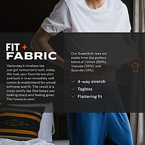 Pair of Thieves Men's 3-Pack Super Soft V-Neck T-Shirt, White/Black, Large