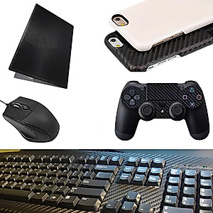 Lypumso 3D Black Carbon Fiber Vinyl Wrap with Tool Kits, Air Release Technology Car Wrap Vinyl Roll, Self Adhesive Wrap Stickers Waterproof Film Auto Exterior Interior Decoration 1ft x 13ft