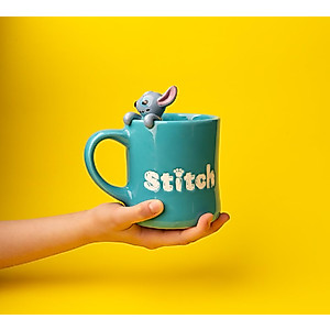 Disney Lilo and Stitch Figural Character Mug Kitchen Accessories | Cute Ceramic Housewarming Gifts For Men And Women And Kids | Official Licensee | 1 Set