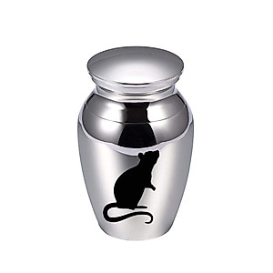 KemtAt Cremation jar Stainless Steel Engraving 72mm42mm Cremation Urns for Human Ashes Pets Ashes Souvenirs-Rat_Large 73mm 42mm