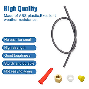 MIYOLO 4335 Feed Tube Assembly for Aprilaire Humidifier 600, 600A and 600M, 500, 500A, 500M, 400, 400A, 400M Compression Sleeve and Nut (4335), in-Line Strainer (4004), Yellow Orifice (4231)