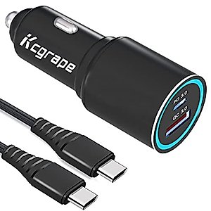 48W USB C Car Charger for iPhone 12 14 13 Pro Max,PD 30W&Quick Charge 3.0 Fast Cigarette Lighter Car Charger Adapter with Cable for Samsung Galaxy A52 A51 A71 A53 A13 5G/A32 A42 A12,Pixel 6 5A 4A XL