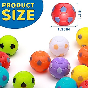 SCIONE 36 Pack Soccer Fidget Spinners, Soccer Party Favors for Kids, Fidget Toys Bulk, Stress Balls, Goodie Bag Stuffers for Birthday Party, Treasure Box for Classroom, Valentines Day Gifts
