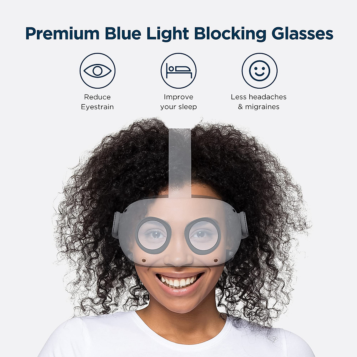 KIWI design Blue Light Blocking Glasses, VR Lens Protector Accessories Compatible with Quest 2, Anti-Glare and Protect Your Eyes from Harmful Blue Light (1 Pair)