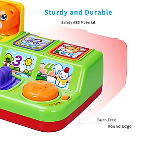 FS Pop Up Toys for Babies 6 to 12 Months with Light and Music, Cause and Effect, 9 10 12 18 Month Old Baby Toys for 1 Year Old Boys & Girls