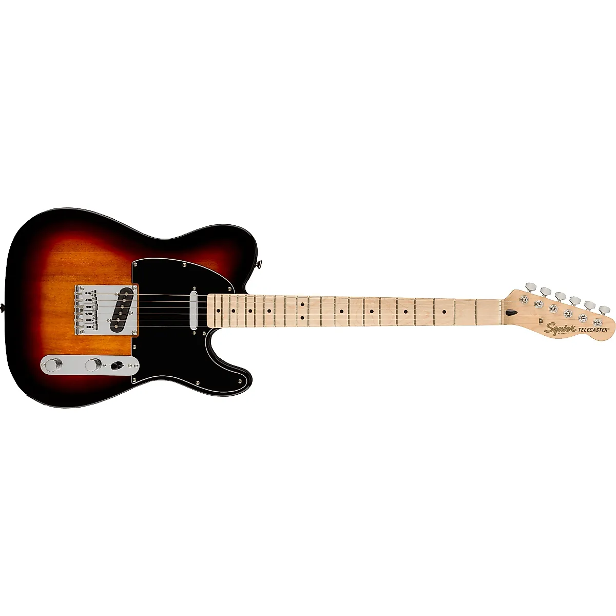 Squier Affinity Series Telecaster Electric Guitar, with 2-Year Warranty, 3-Color Sunburst, Maple Fingerboard