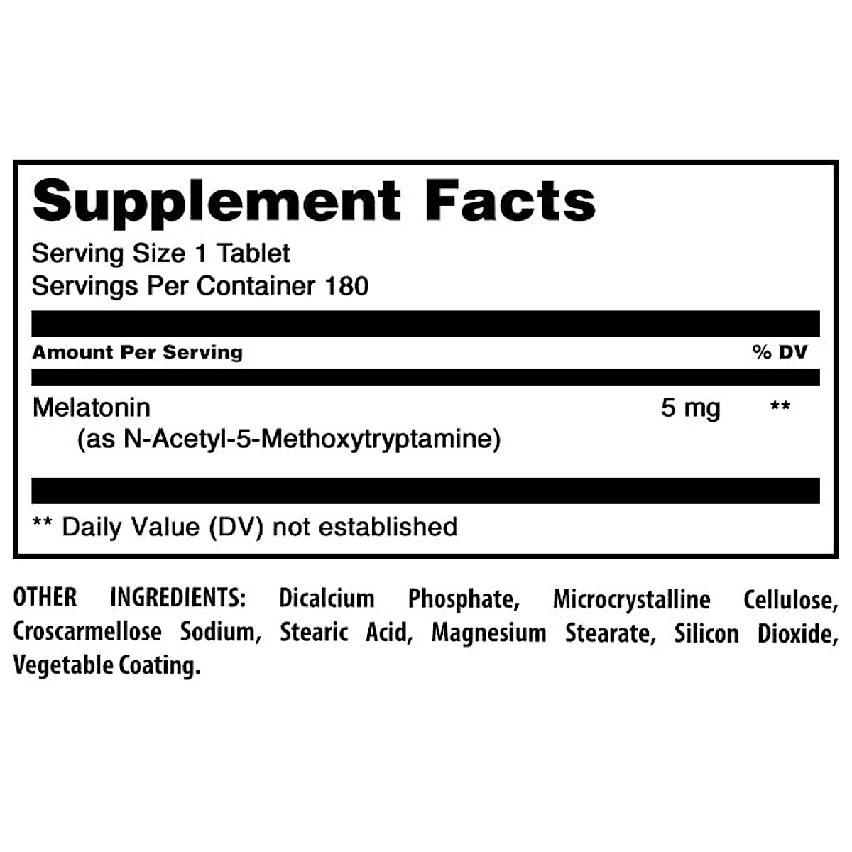 Amazing Formulas Melatonin Supplement | Unflavored | 5 Mg | 180 Tablets | Non-GMO | Gluten Free | Made in USA