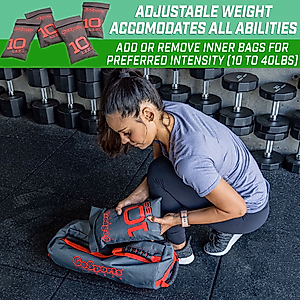 GoSports Fitness Weight Bag Workout Sandbag Training Aid - Maximum 40 lbs, Fitness Exercises for All Skill Levels - Simply Fill with Sand
