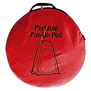 GigaTent Pop Up Pod Changing Room Privacy Tent – Instant Portable Outdoor Shower Tent, Camp Toilet, Rain Shelter for Camping & Beach – Lightweight & Sturdy, Easy Set Up, Foldable (Red)