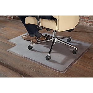 OFM Office Chair Mat for Hardwood Floor - Easy Glide Computer Desk Chair Floor Mat - Plastic Rolling Mat for Hard Floors for Work, Home, Gaming with Extended Lip (36” x 48”)
