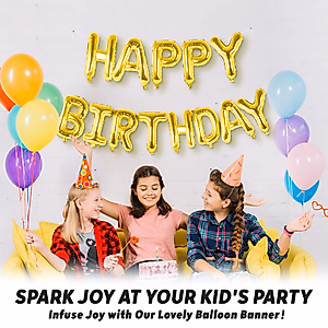 Letter Balloons - Custom Phrase 16" Inch Alphabet Letters & Numbers Foil Mylar Balloon | Create Your Own Balloon Banner | Customized / Personalized Phrase With Mini Blow Up Gold Letter Balloons