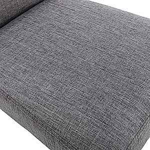 NOBPEINT Urban Style Solid Wood Fabric Padded Parson Chair, Grey, Set of 4