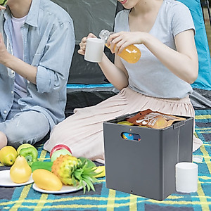 Nesmilers 4 Pack Collapsible Storage Cubes, Foldable Cubes Storage Bins, Grey