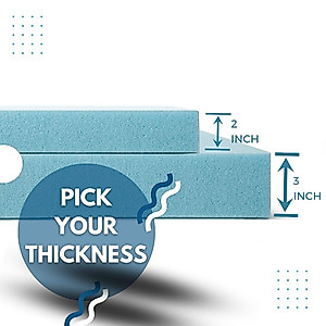 L'Baiet Cooling Gel Memory Foam Mattress Topper | 2" Queen Size | Medium Firm | Plush Soft Cool Pad Cushion for Bed, Sofa, Futon | CertiPUR-US Certified | Fiberglass Free | Safe for Kids and Adults