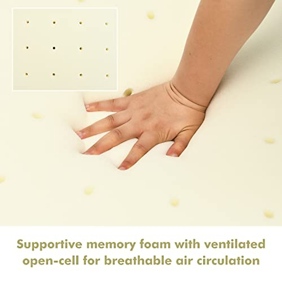 KOMFOTT Mattress Topper Full Size, Extra Thick Cooling Memory Mattress Foam Pad Topper for Full Bed, 3 Inch