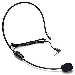 AKindle Mini Ear-Hook Headset Microphone Mic for Voice Amplifier Amp Loudspeaker -（Lead Length 3.3ft）