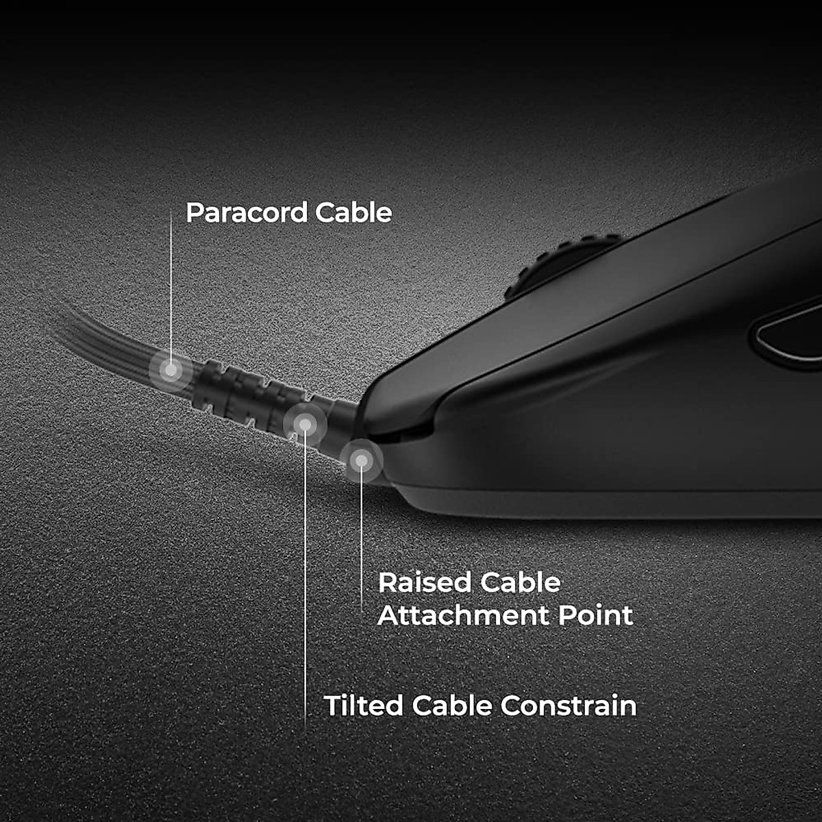 BenQ Zowie ZA13-C Symmetrical Gaming Mouse | Professional Esports Performance | Driverless | Paracord Cable | Revisioned C-Features | Matte Black | Small Size