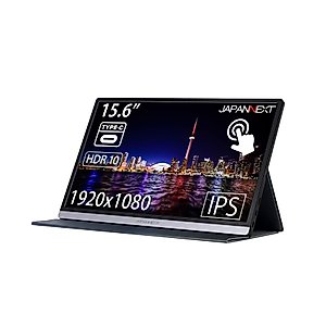JAPANNEXT JN-MD-IPS1563FHDR-T 15.6-Inch Touch Compatible Mobile Monitor, USB Type-C Mini HDMI