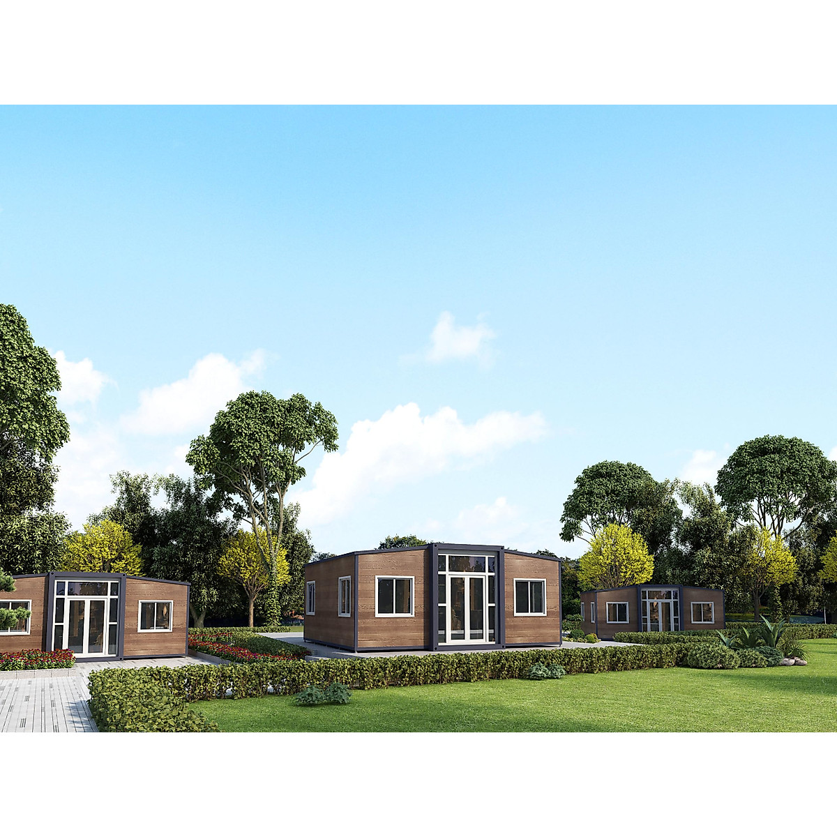 Generic Expandable Home materialize of Container, Prefeb House, 20 ft Expandable House, Modern 2 Bed Portable House, Brown