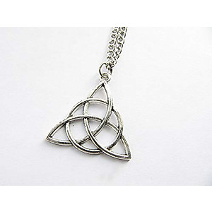 Silver Celtic Knot Triquetra Pendant Necklace // Alternative // Pagan // Charmed