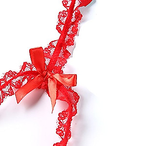 Plus Size Lingerie for Women Sexy Lingerie Bodysuit One-Piece Teddy Red (Red, 5XL)