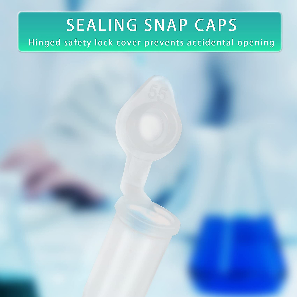 Annhua 0.2ml Microcentrifuge Tubes with Snap Cap 1000 Pcs, Disposable Micro Centrifuge Tubes Mini Microcentrifuge Tube Test Vials Plastic Sample Storage Container for Lab