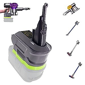 2-in-1 V7/8 Adapter for Ryobi 18V Lithium Battery Convert to for Dys0n V7/8 Handheld Vacuum Cleaner Battery Compatible with V7/8 Animal V7/8 Absolute V7/8 Motorhead Pro V7/8